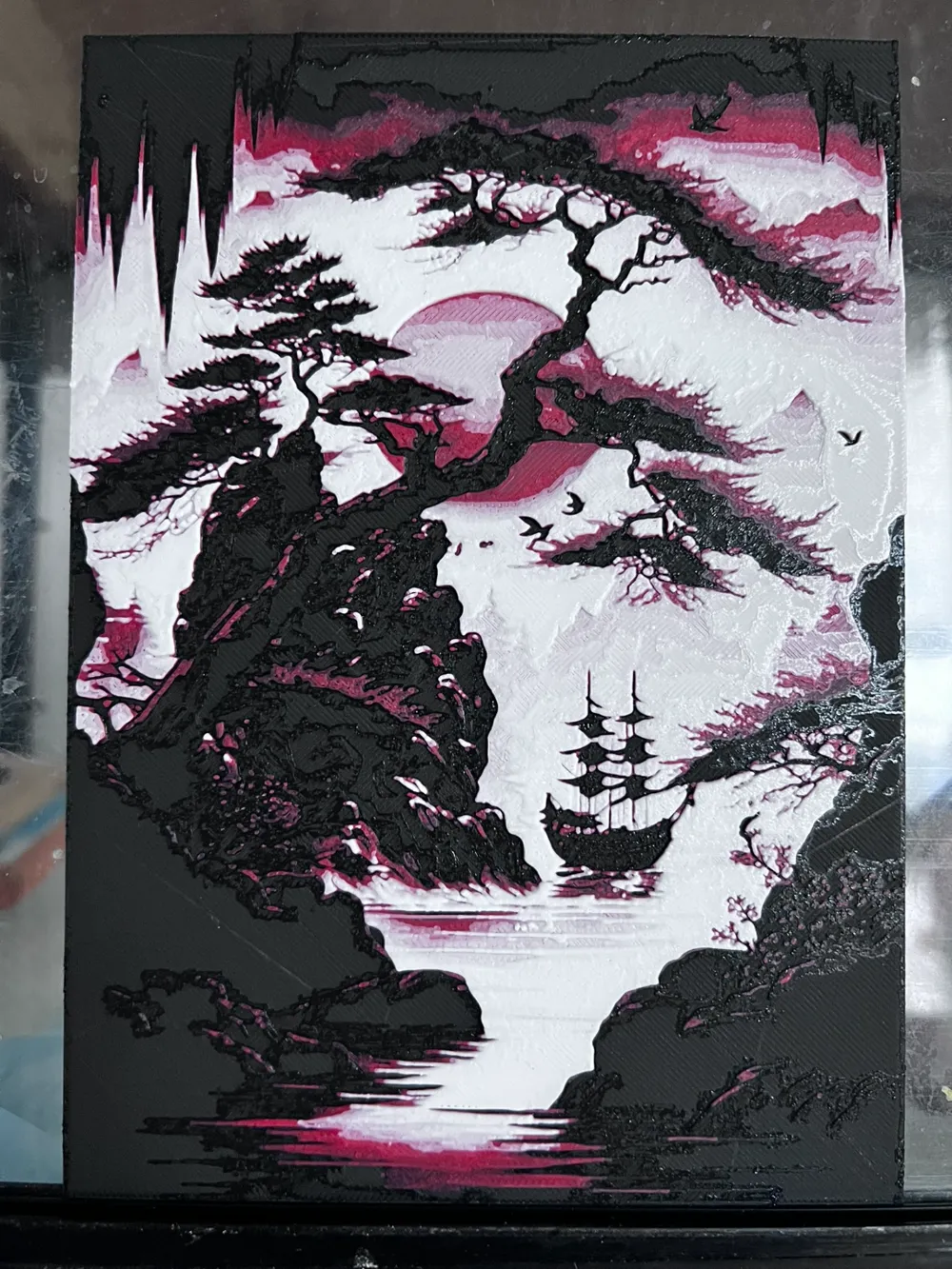 Japan landscape 2/3 hueforge by Mysstra hueforge 3Dart - MakerWorld