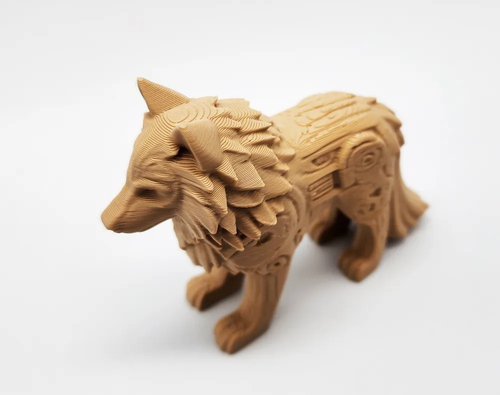 Wood-Carved Wolf Toy by Triple G Workshop MakerWorld: Download Free 3D ...