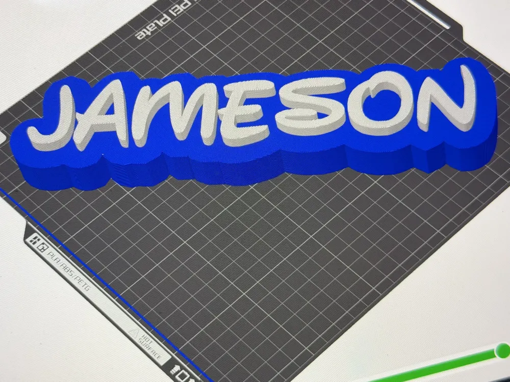 Jameson 3D Name Sign by Ender MakerWorld: Download Free 3D Models
