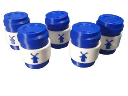 Windmill Coffee Small Clicker Key Chain - Free 3D Print Model - MakerWorld