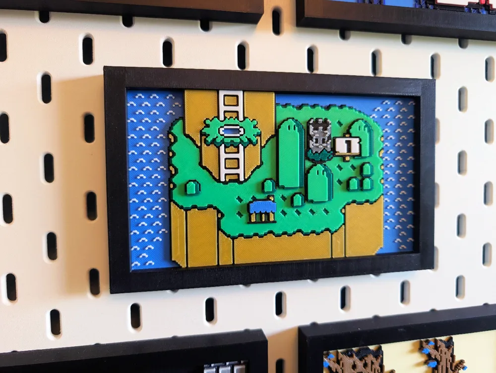 Mappa di Super Mario World - Arte da Parete Isola di Yoshi da ...
