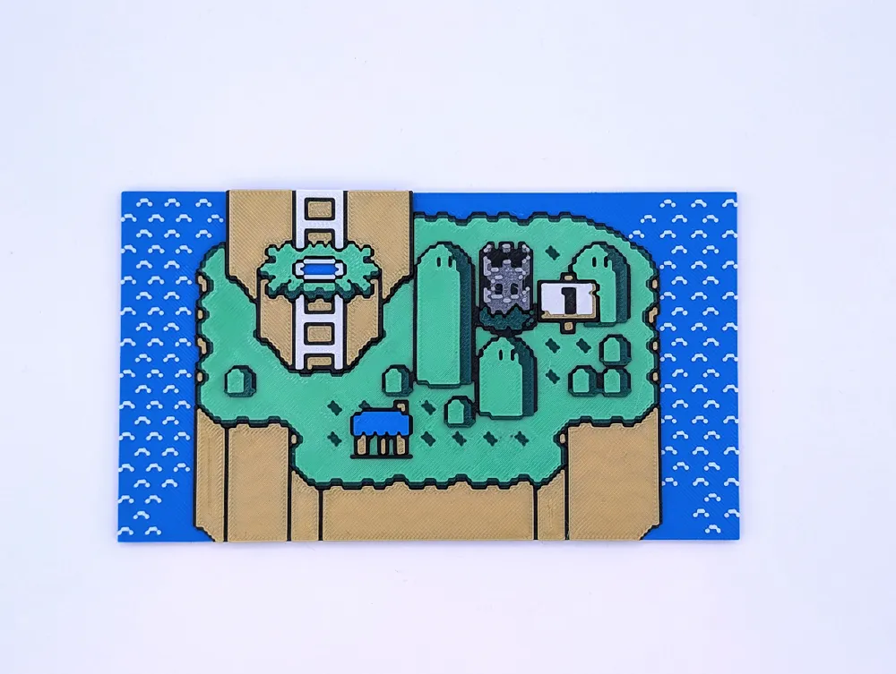 Super Mario World Map - Yoshi's Island Wall Art by LayeredPixels by ...