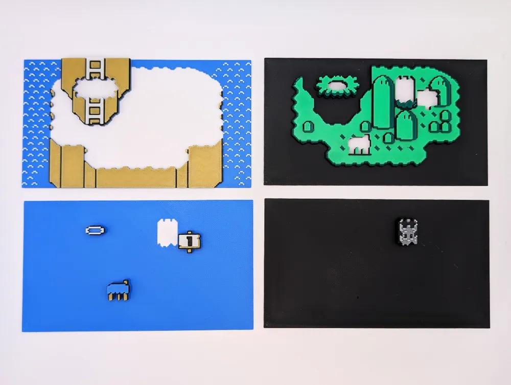 Super Mario World Karte - Yoshi's Island Wandkunst von LayeredPixels by Tomas MakerWorld ...