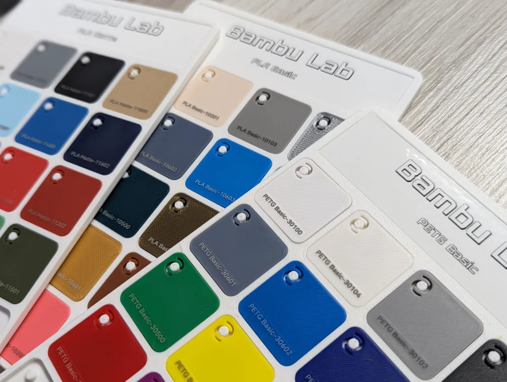 Labeled Filament Swatch and Display Board by Marc Elbichon - MakerWorld