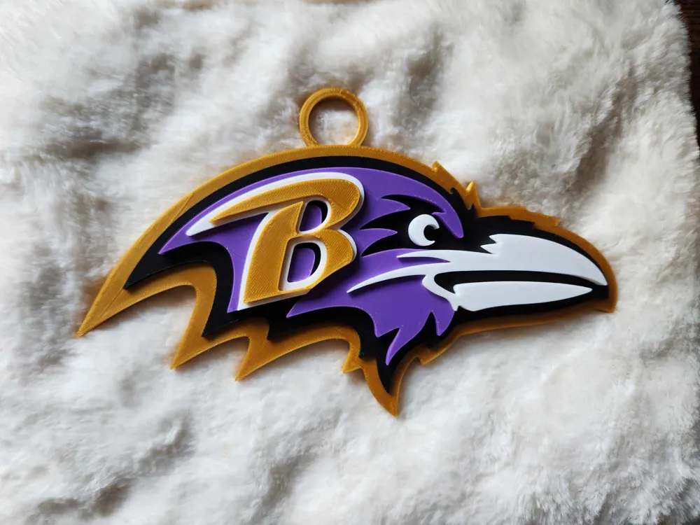 Baltimore Ravens Oversized Necklace, Pendant by Salvadori MakerWorld ...