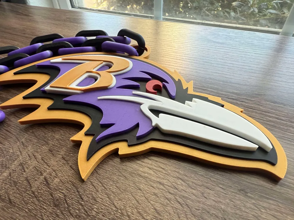 Baltimore Ravens Oversized Necklace, Pendant - Free 3D Print Model ...