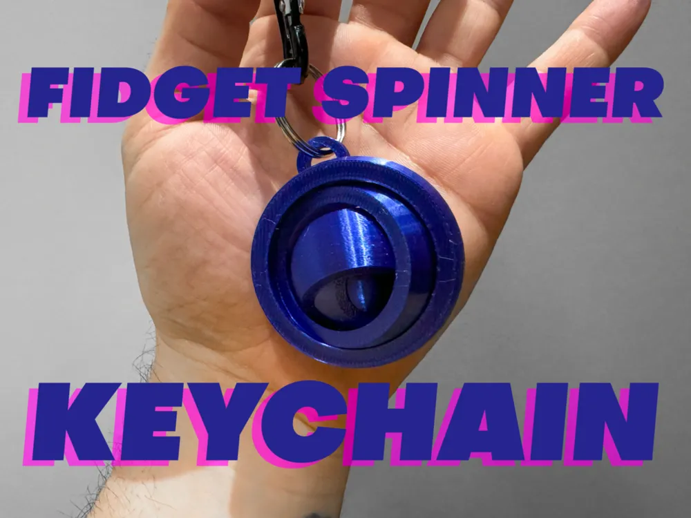 Fidget Spinner Keychain by ghostchili3d - MakerWorld
