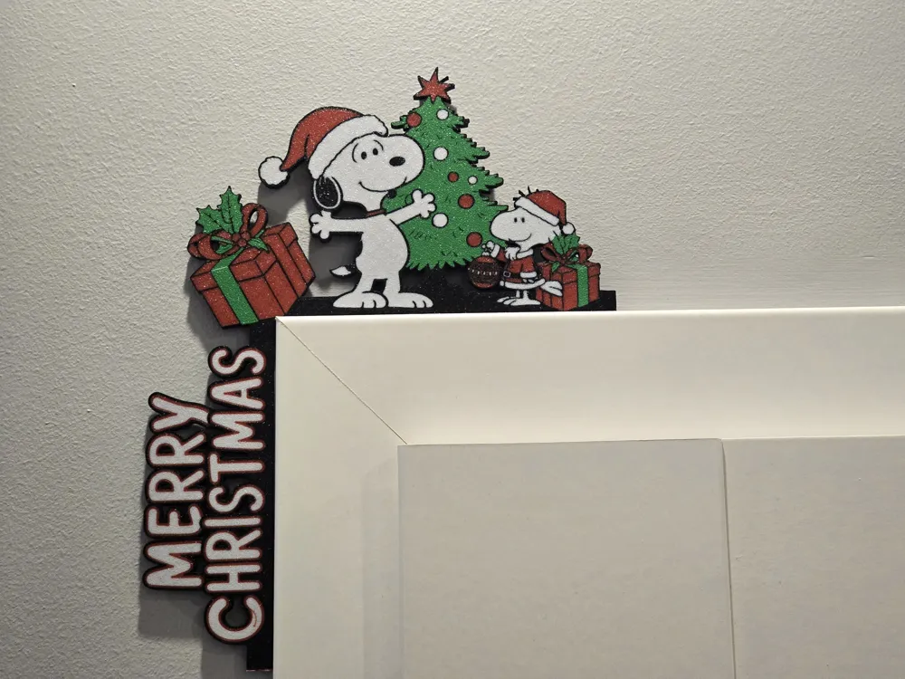 Christmas Snoopy door corner v2 - left and right - Free 3D Print Model ...