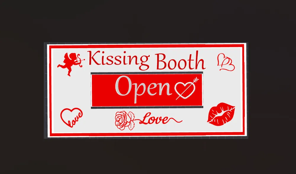 Kissing Booth Sign by chrispy MakerWorld: Download Free 3D Models