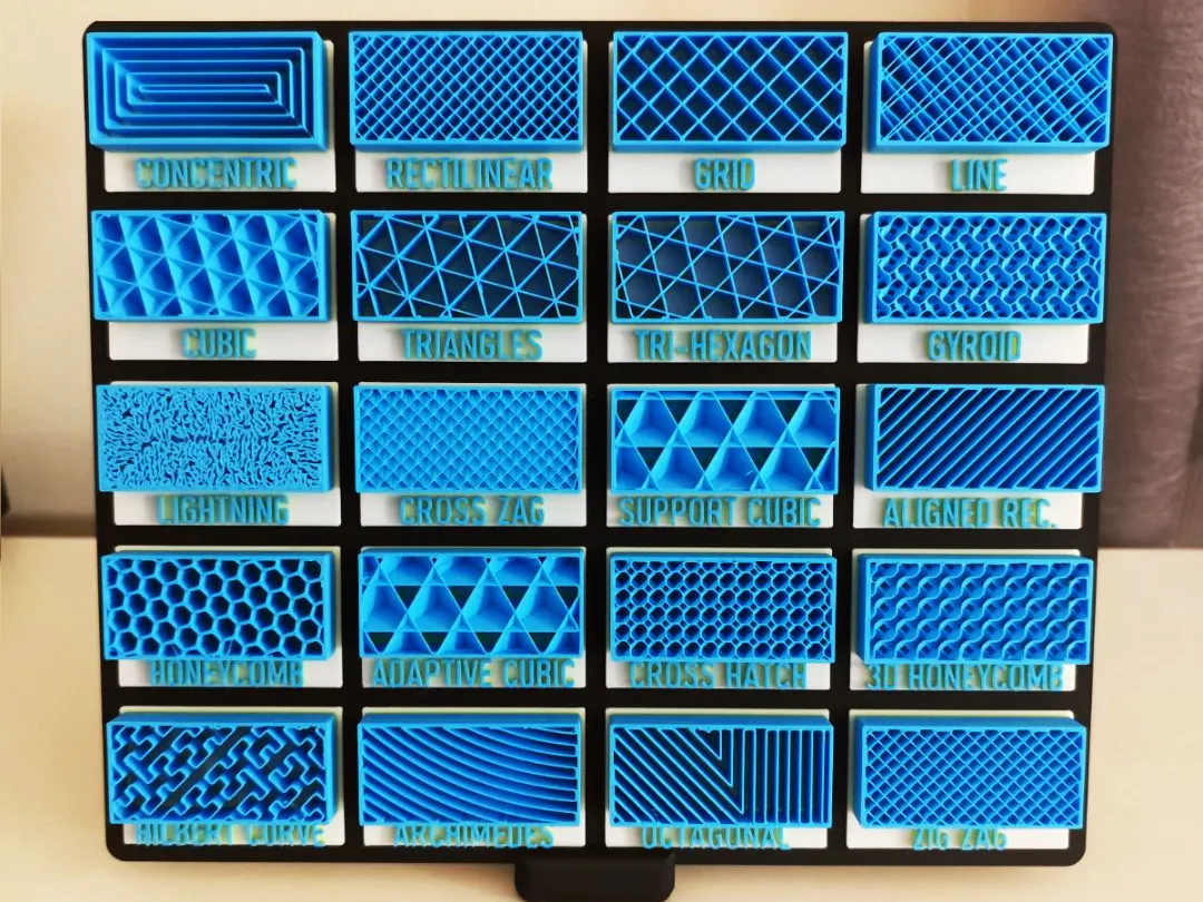 Infill patterns diplsay test - Free 3D Print Model - MakerWorld