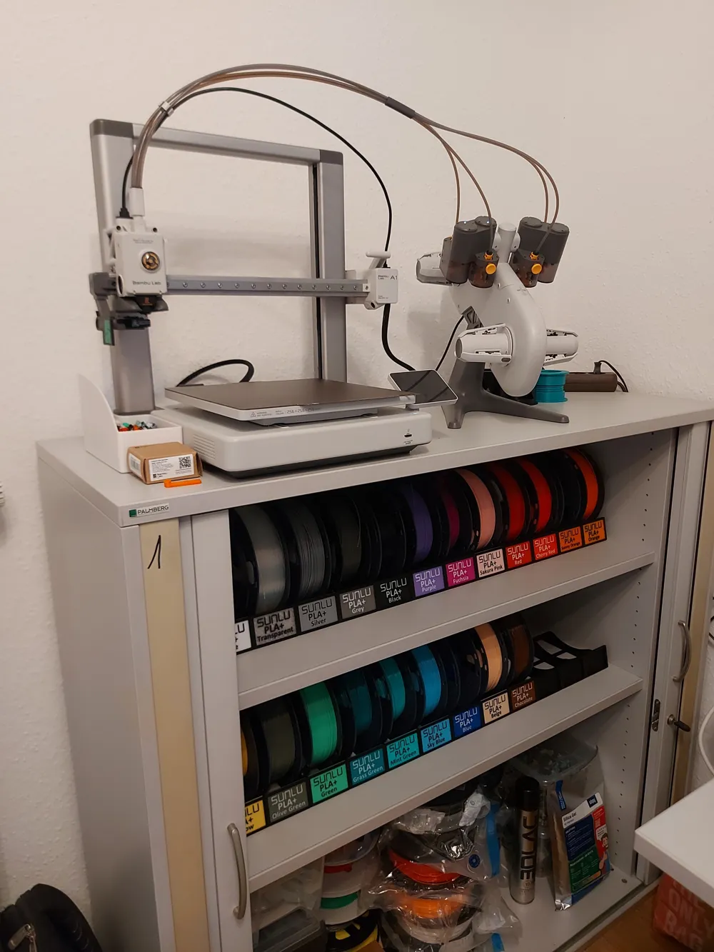 Fully Modular Filament Spool Holder + Silica Box - Free 3D Print Model ...