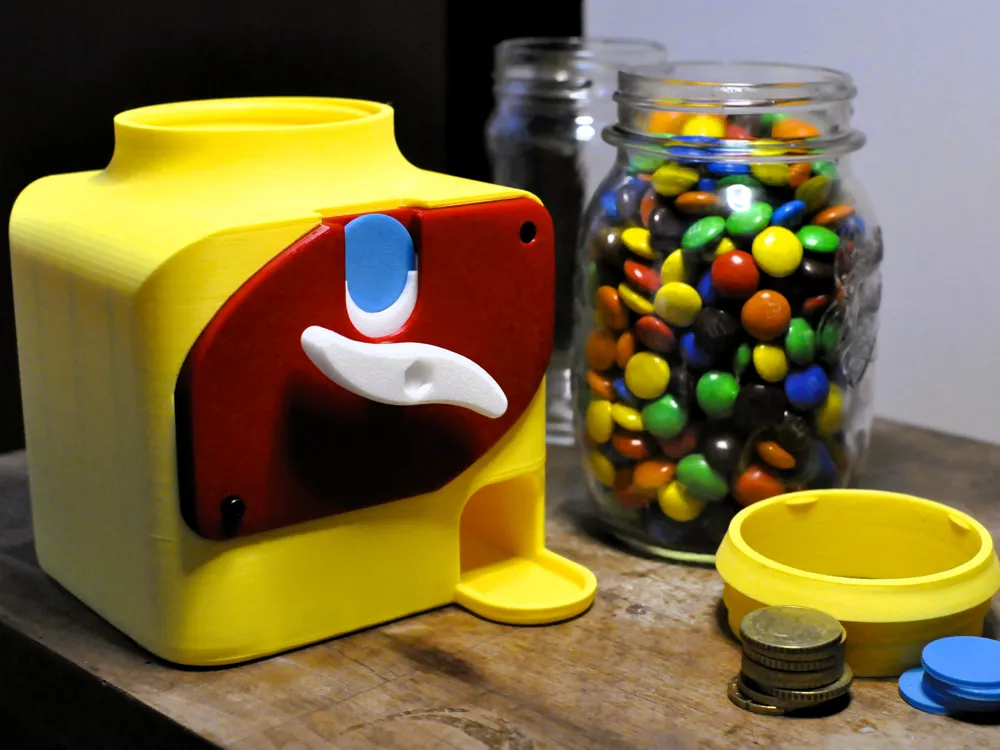 Candy Dispenser – Coin or Token Operated - Free 3D Print Model - MakerWorld