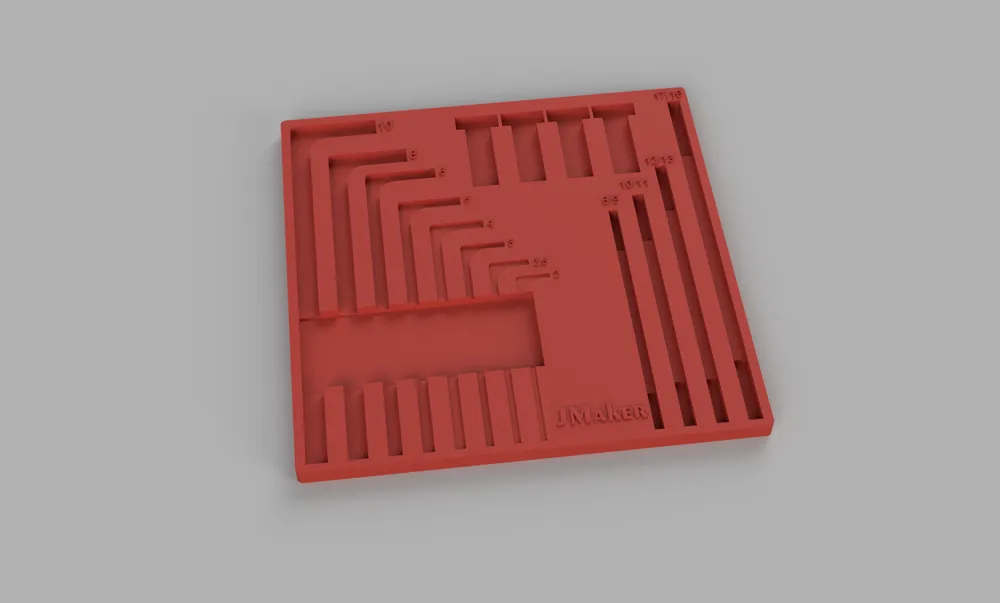 Tool Organizer for Allen Keys and Wrenches - Free 3D Print Model ...
