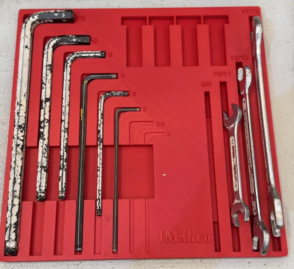 Tool Organizer for Allen Keys and Wrenches - Free 3D Print Model ...