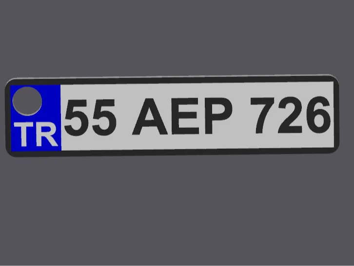 TR License Plate Keychain by ErtugrulCopoglu MakerWorld: Download Free ...