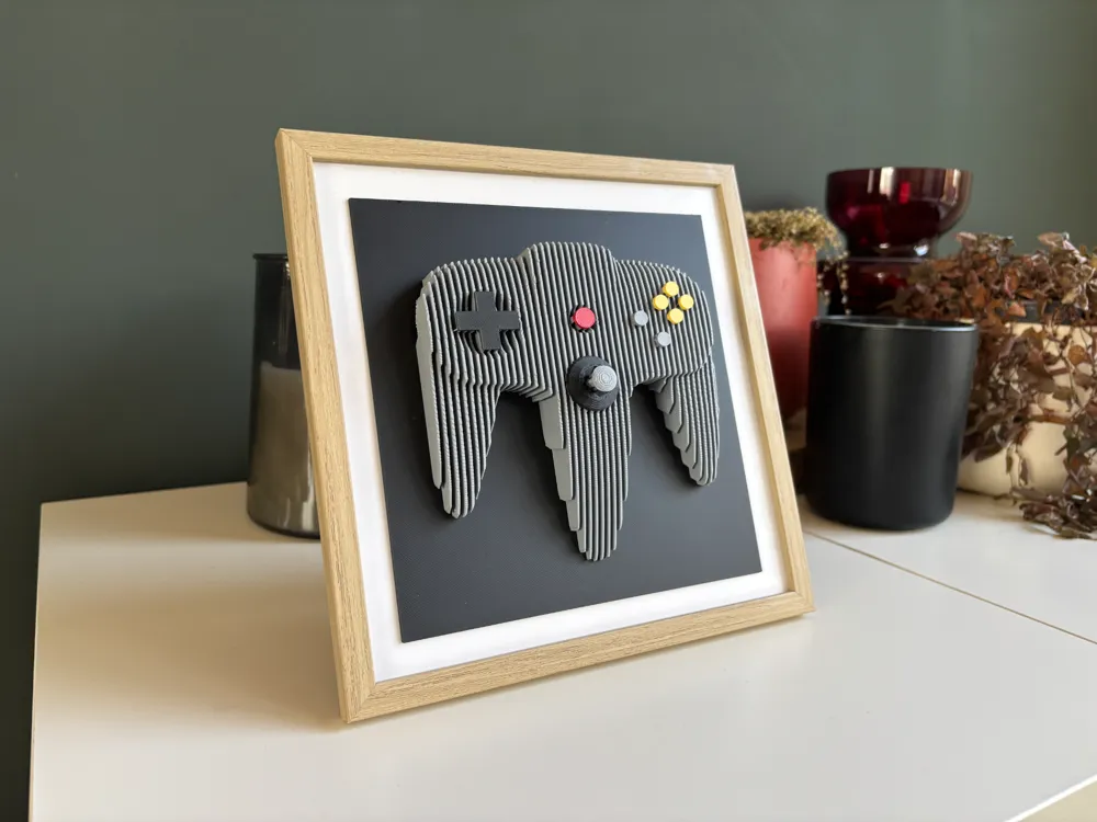 Controller Nintendo 64 layered sculpture by Slevin MakerWorld: Download ...