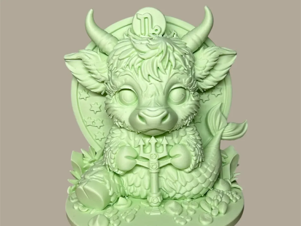 Highland Cow Zodiac Sign Capricorn - Free 3D Print Model - MakerWorld