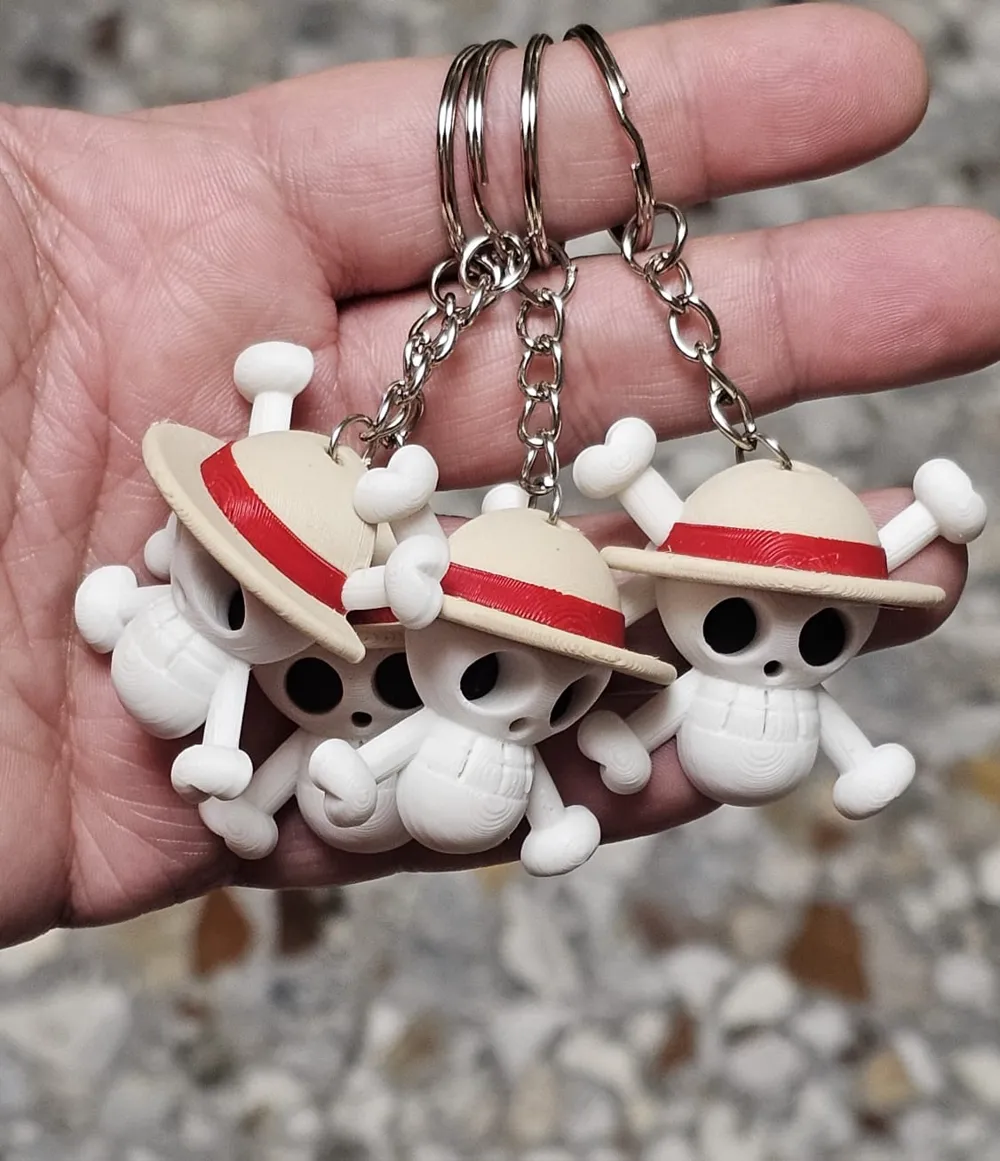 Jolly Roger One Piece key ring by thift88 - MakerWorld