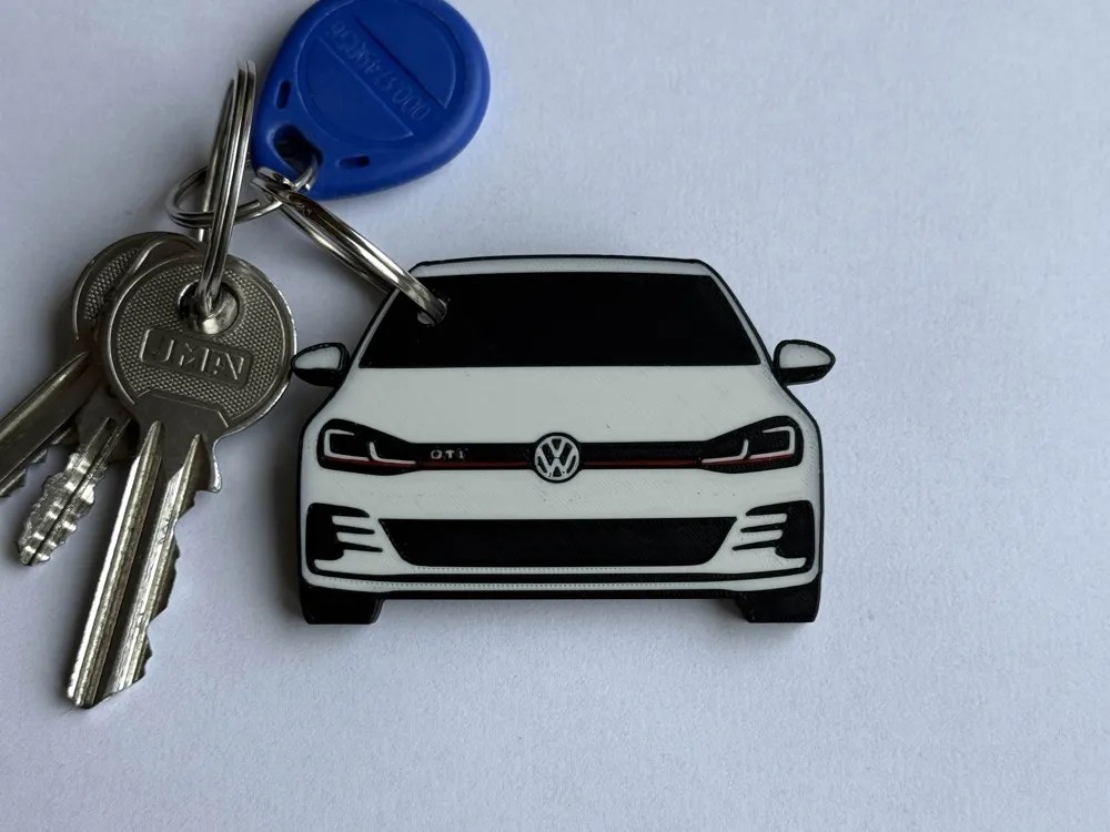 Car Keychain - Volkswagen Golf 7 GTI - Free 3D Print Model - MakerWorld