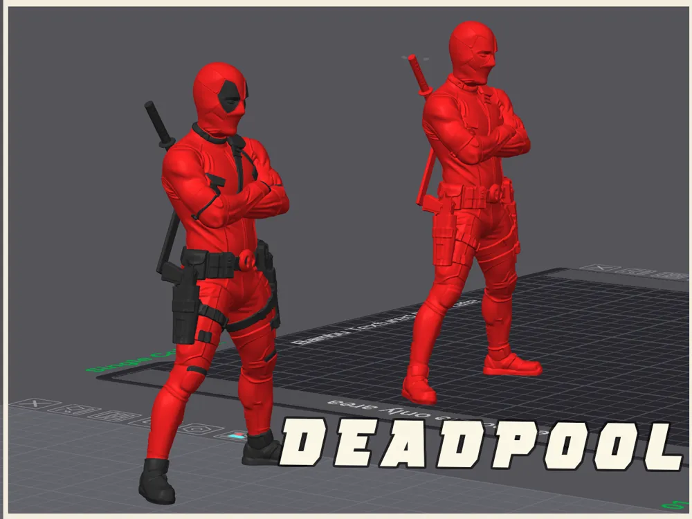 DEADPOOL - Detailed model, Multi and Singlecolor by NexNex2024 ...