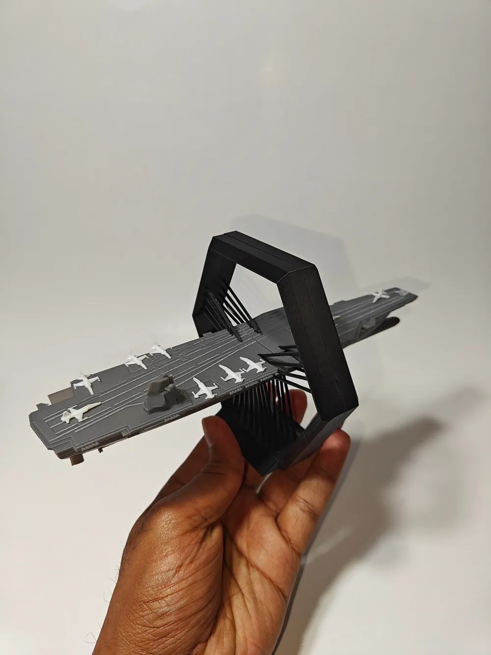 Suspended Aircraft Carrier with Miniature Jets by 3DMakerSpace ...