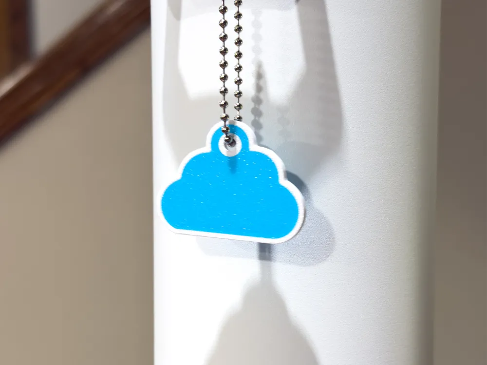 Simple Flat Cloud Keychain - Free 3D Print Model - MakerWorld