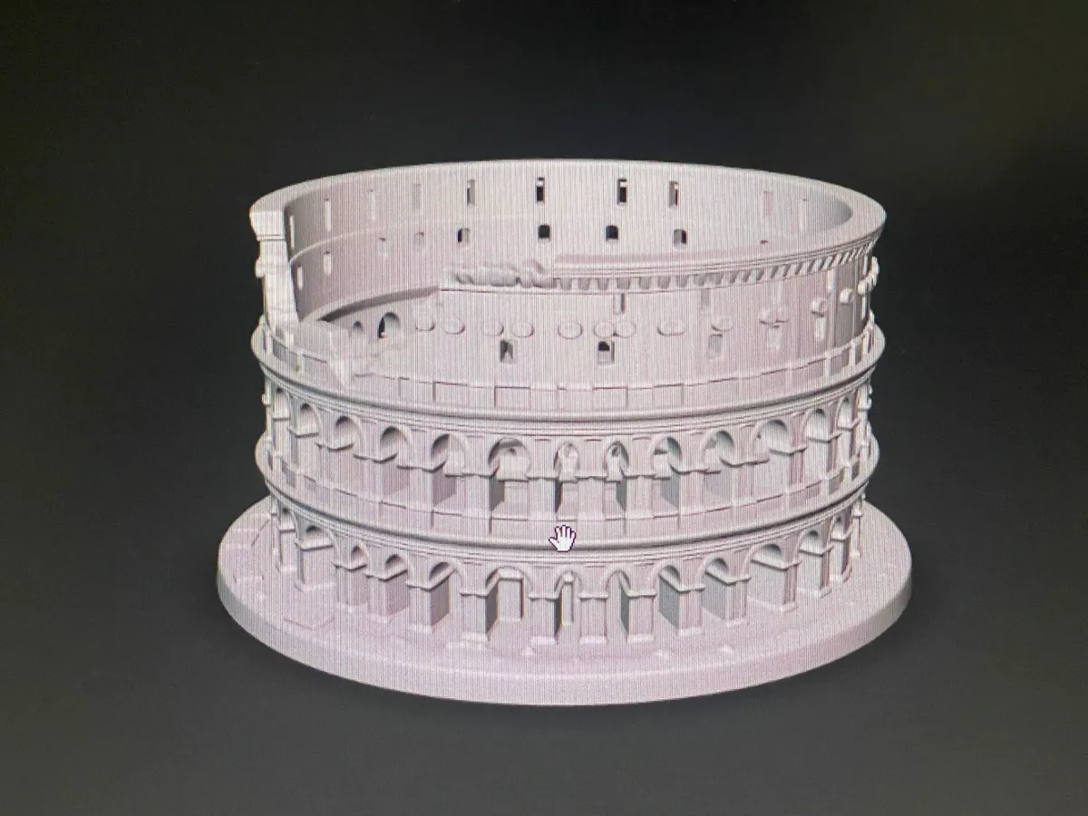 Roman Colosseum Miniature Weathered Ruins Desktop - Free 3D Print Model ...