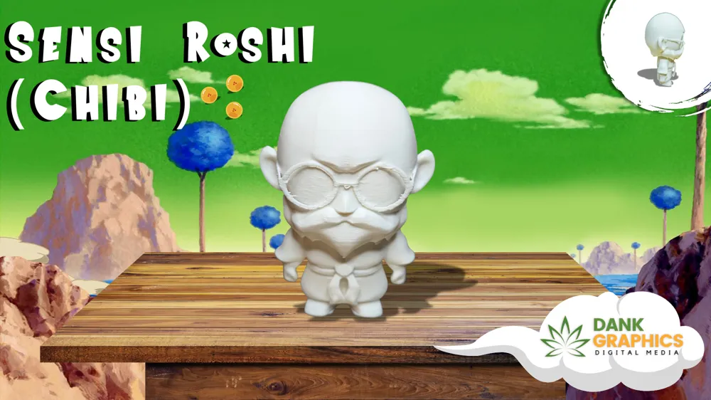 Sensi Roshi Chibi by Dank Graphics by DankGraphics3D - MakerWorld
