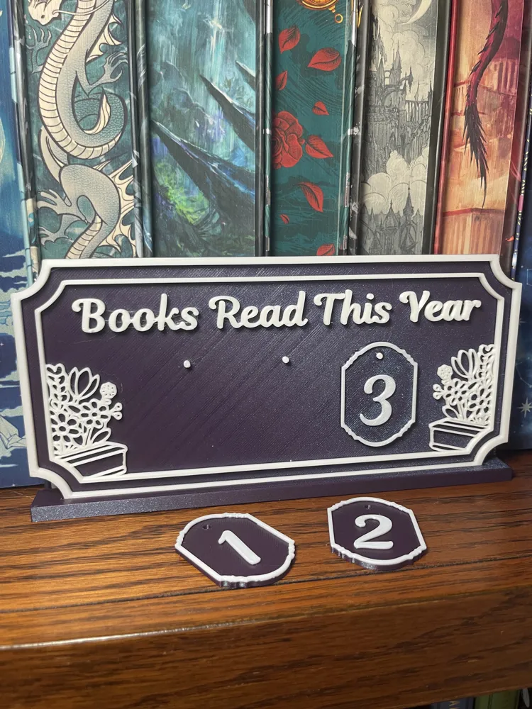 Books Read This Year Counter - Free 3D Print Model - MakerWorld