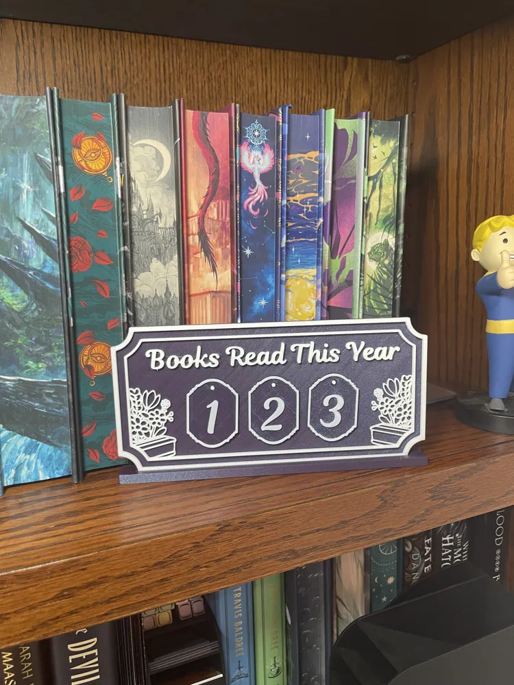 Books Read This Year Counter - Free 3D Print Model - MakerWorld