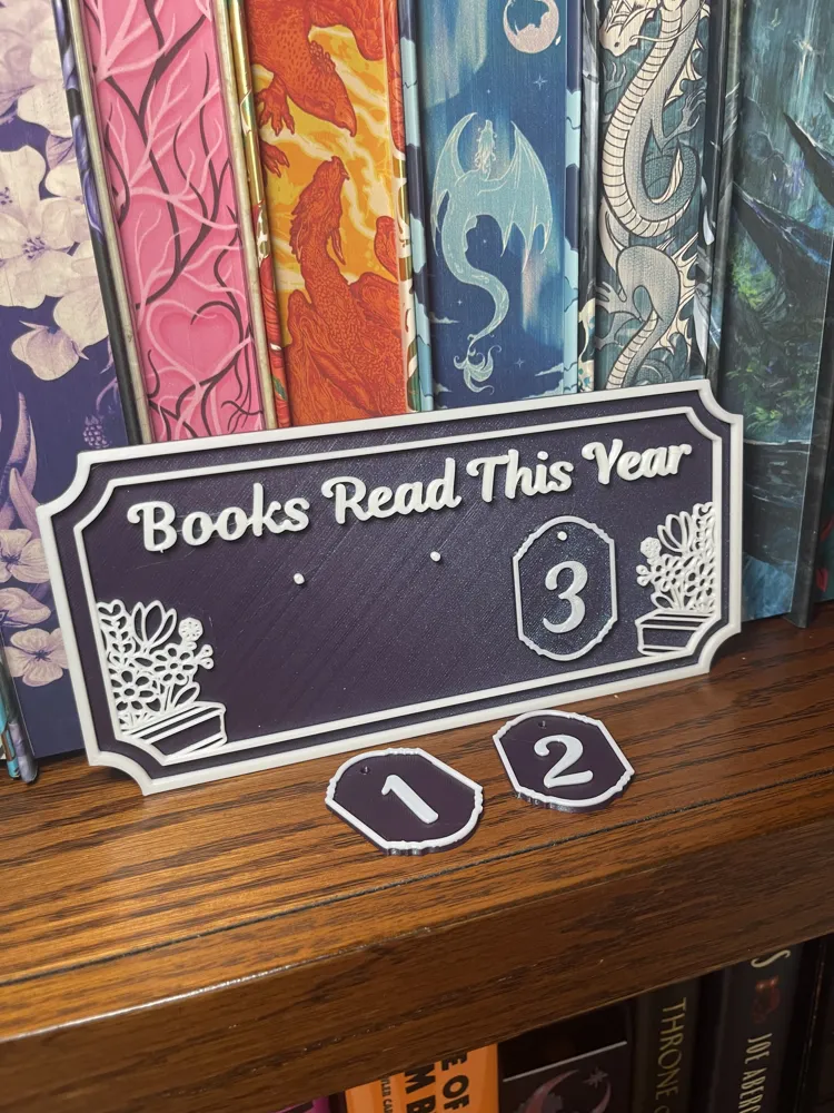 Books Read This Year Counter - Free 3D Print Model - MakerWorld