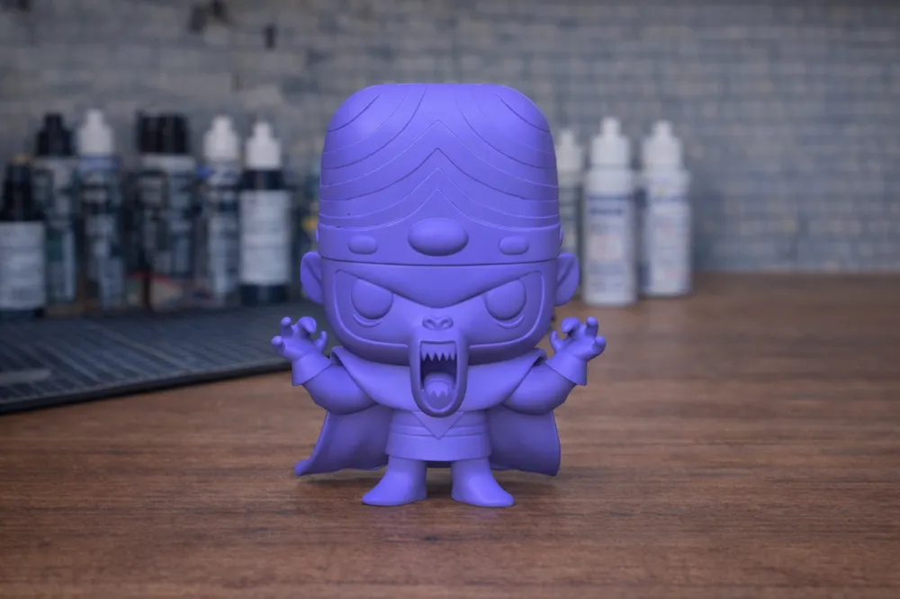 Power Puff Girls Mojo Jojo Chibi Figure - Free 3D Print Model - MakerWorld
