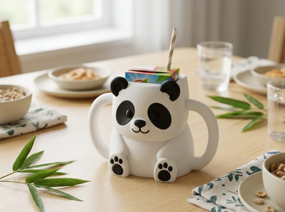 Panda Juice Holder for Kids - Free 3D Print Model - MakerWorld