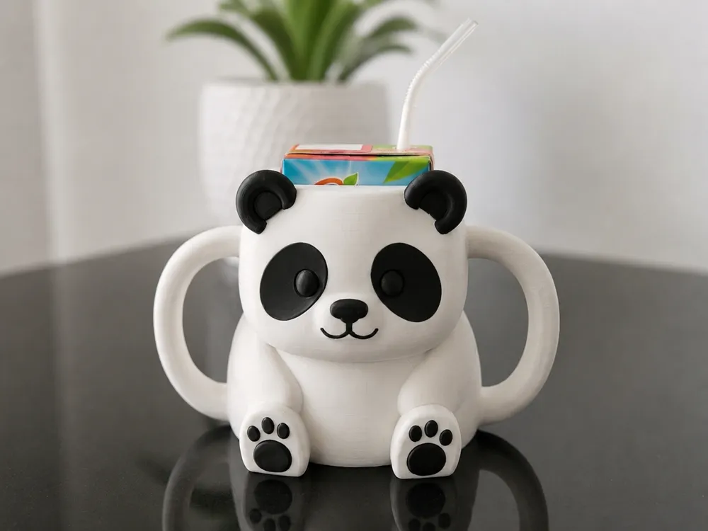 Panda Juice Holder for Kids - Free 3D Print Model - MakerWorld