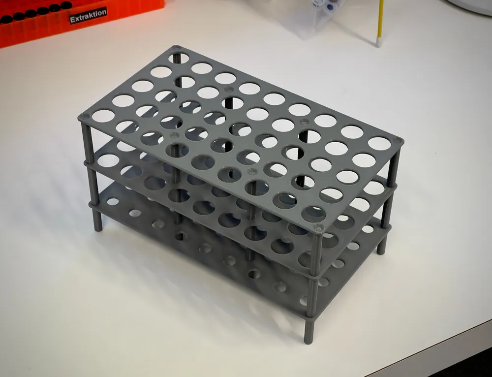 Fully printable 15mL Lab Rack (stackable) by average3D MakerWorld ...