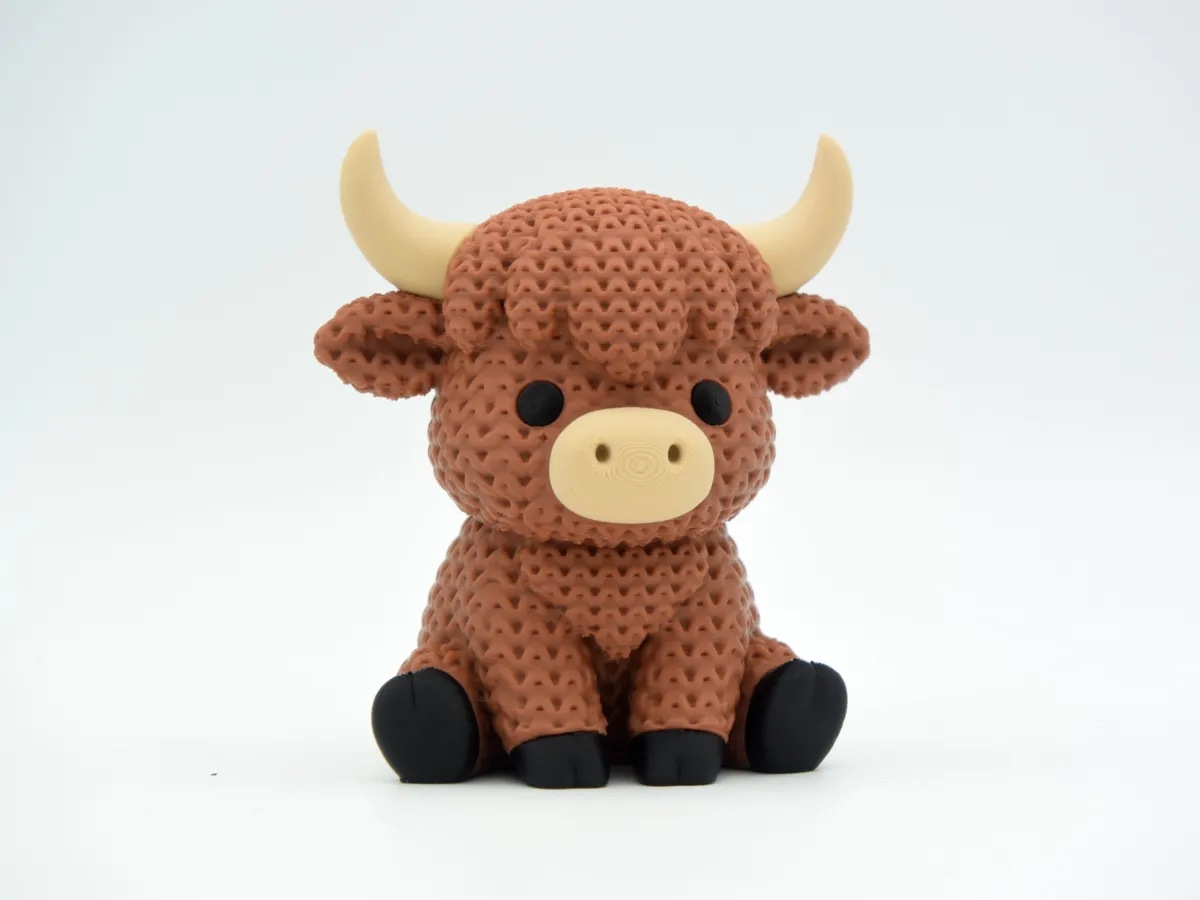 Knitted Highland Cow - Free 3D Print Model - MakerWorld
