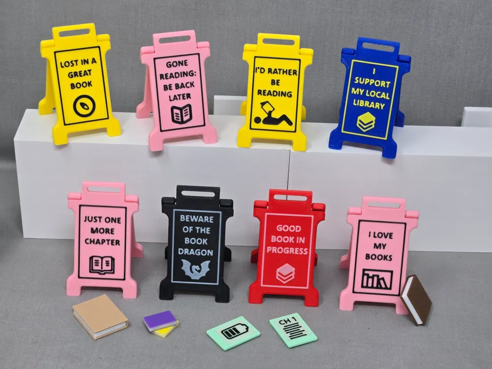 Book Lover Folding Sign by WhispersofLiterati MakerWorld: Download Free ...