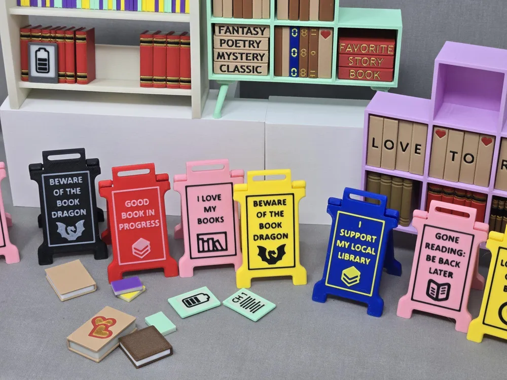 Book Lover Folding Sign by WhispersofLiterati MakerWorld: Download Free ...