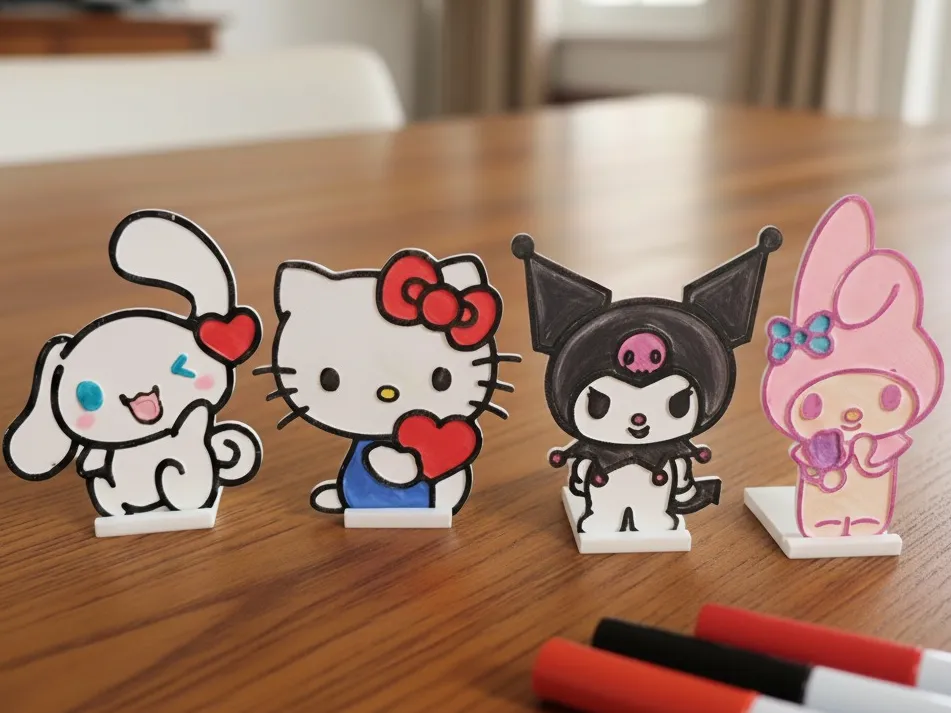 Sanrio Coloring Set Ornament F4 (single plate) by 观臻造物 MakerWorld ...