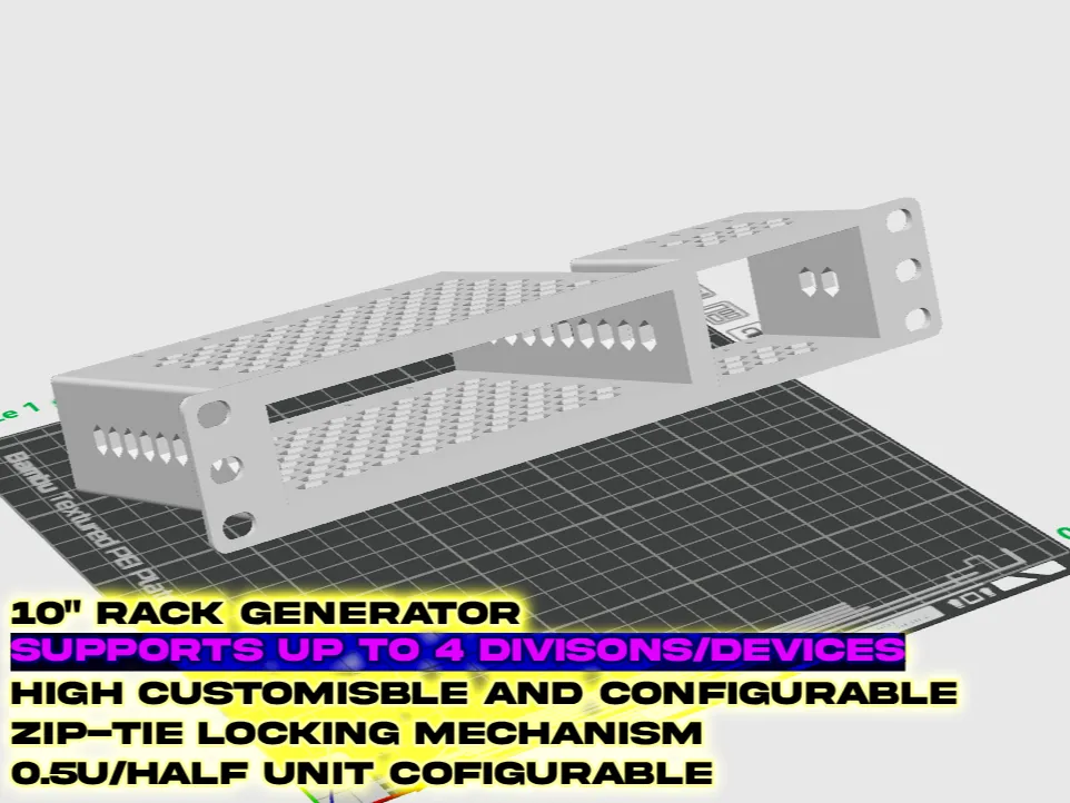 Parametric 10 & 6 Inch Mini Rack Generator - Free 3D Print Model ...