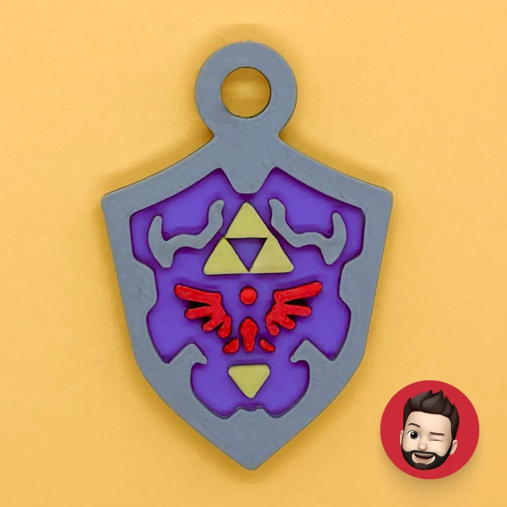 Zelda Hylian Shield keychain by nicodeimos - MakerWorld