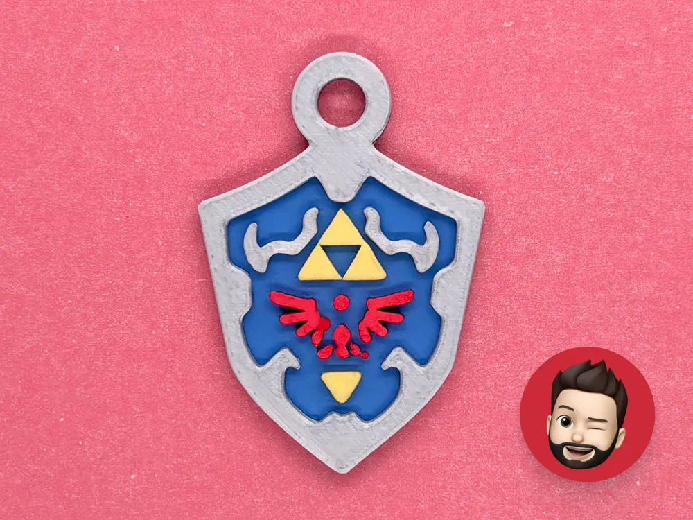Zelda Hylian Shield keychain by nicodeimos - MakerWorld