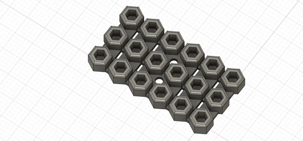 tool grid 18 hex bit organizer - Free 3D Print Model - MakerWorld
