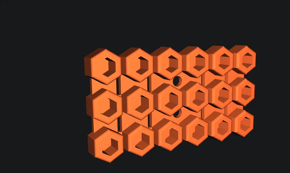 tool grid 18 hex bit organizer - Free 3D Print Model - MakerWorld