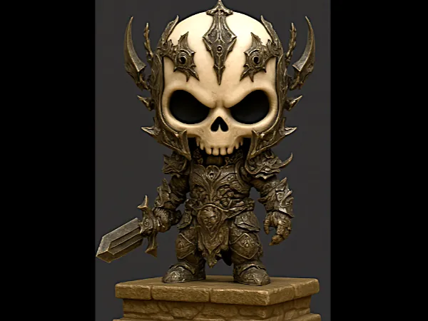 D&D/Chibi Skeleton Warrior by Levi-3D MakerWorld: Download Free 3D Models