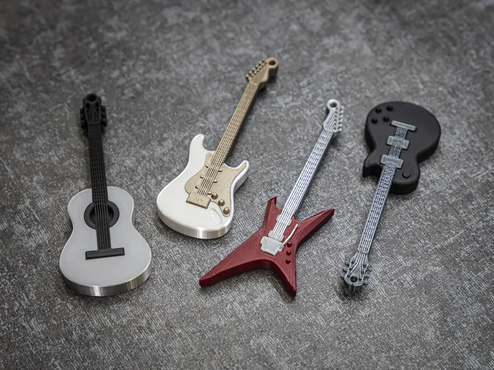 Mini Guitar Keychains by Megatiks MakerWorld: Download Free 3D Models