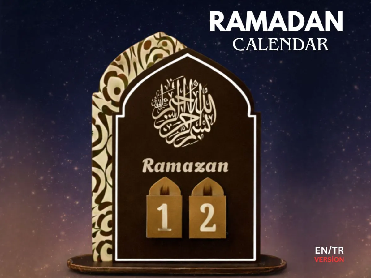 Ramadan Calendar V3 - Turkish and English Version - Free 3D Print Model ...