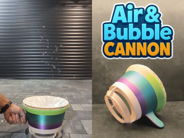 Air & Bubble Cannon - Free 3D Print Model - MakerWorld