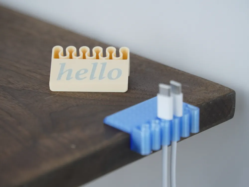 Table side data cable clamp Lite - Free 3D Print Model - MakerWorld