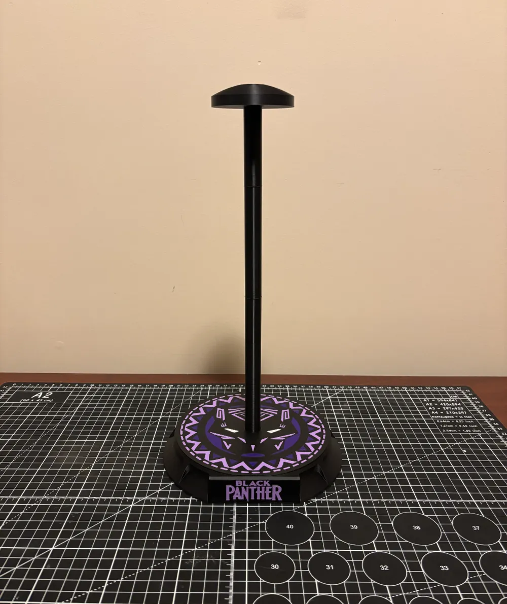 Black Panther Helmet Stand - Free 3D Print Model - MakerWorld